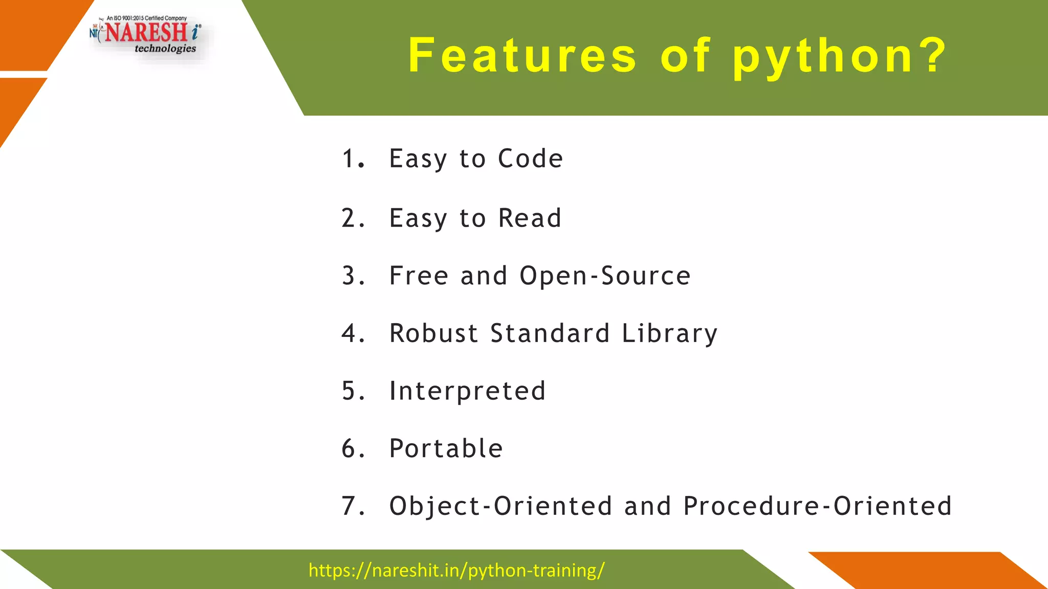 Best Python_Training_-_NareshIT | PPT