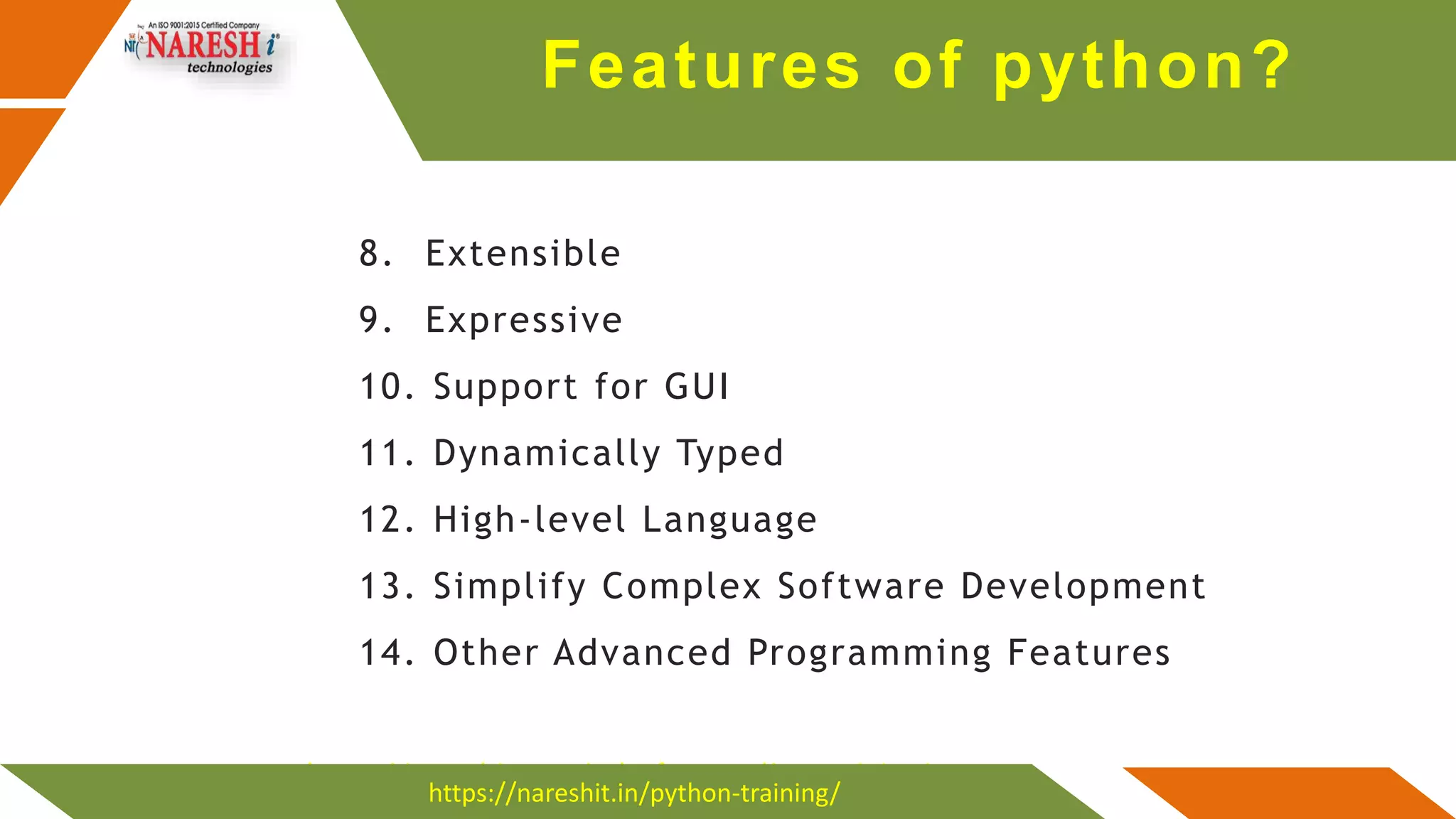 Best Python_Training_-_NareshIT | PPT