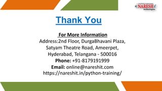 Best Python_Training_-_NareshIT | PPT