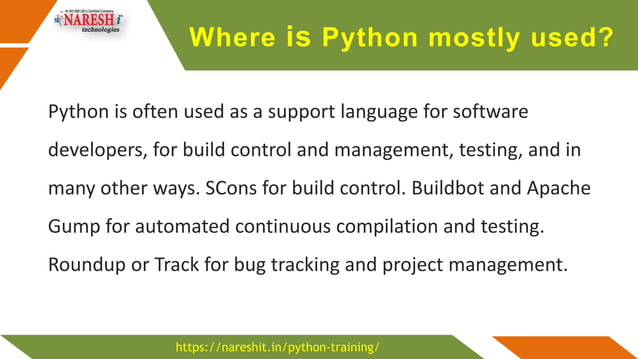 Best Python_Training_-_NareshIT | PPT