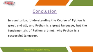 Best Python_Training_-_NareshIT | PPT