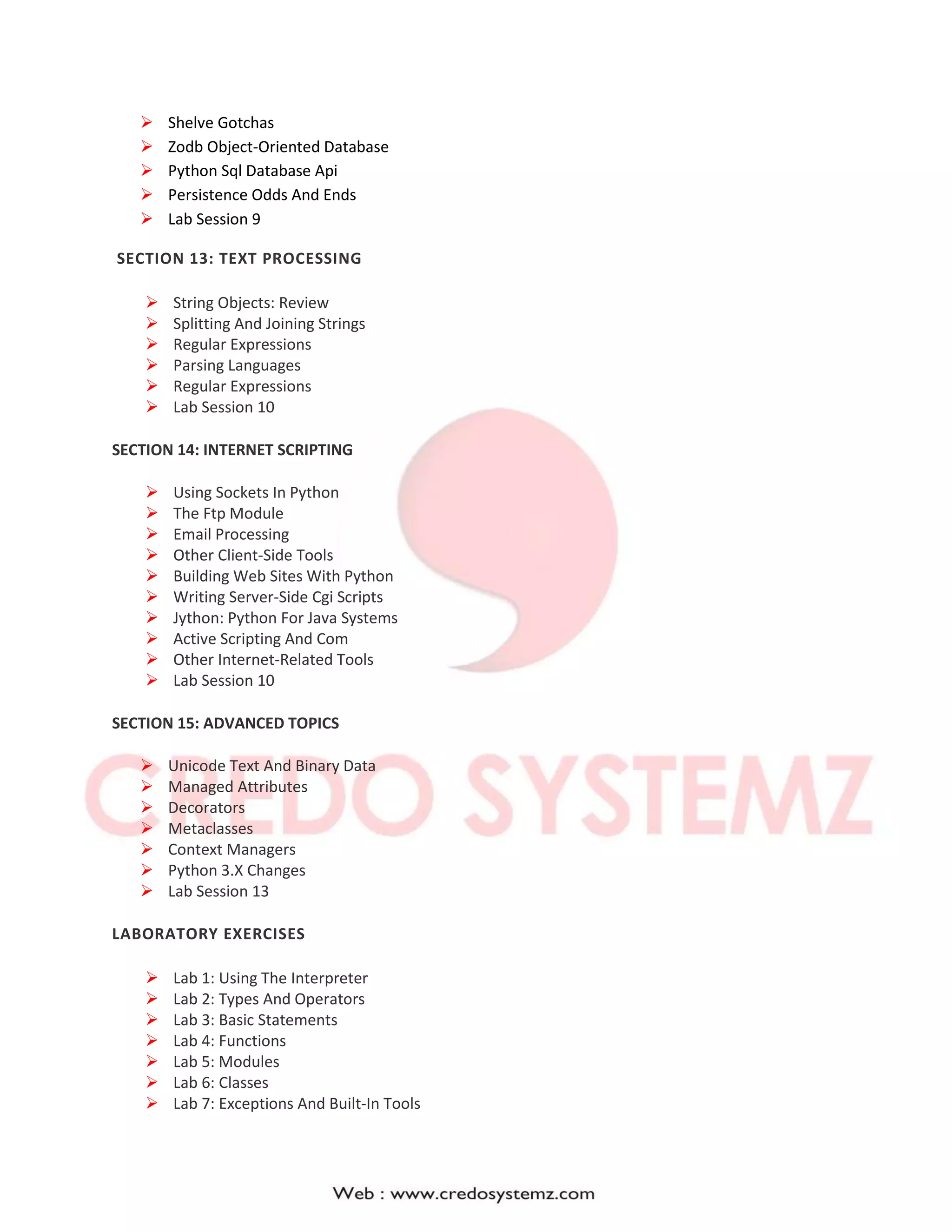 Python training course_content | PDF