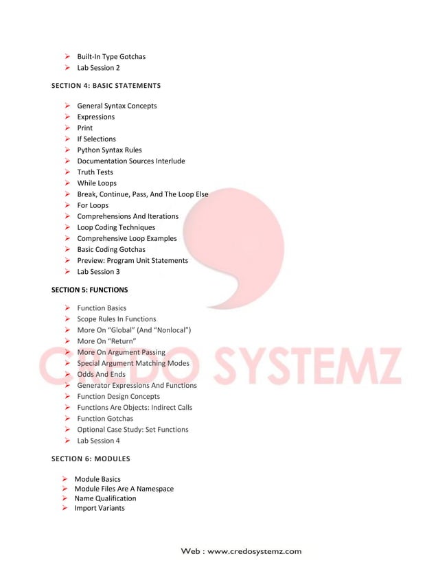 Python training course_content | PDF