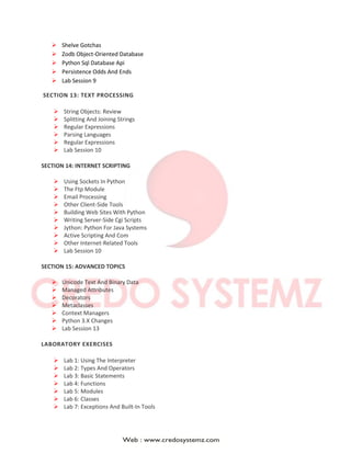 Python training course_content | PDF