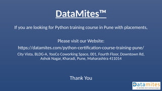 Python training course in pune with placement | PPT