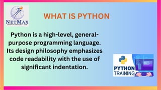 Python training in Chandigarh | PPT
