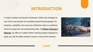 Advanced Python Training in Chennai at Login360 | PDF | Web Development ...