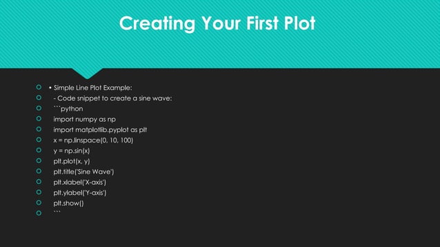 How Do You Create Data Visualizations In Python With Matplotlib Ppt