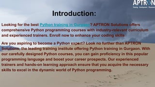 Python Training in Gurgaon.pdf