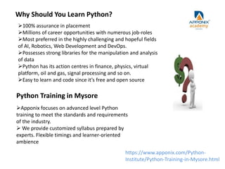 Python training in mysore | PPT
