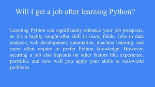Python Training Institute Course In Bangalore | PPT