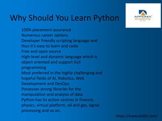 Python training instutute in kolkata | PPT
