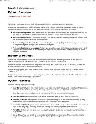Python tutorial | PDF