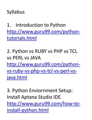 Python tutorial | PDF