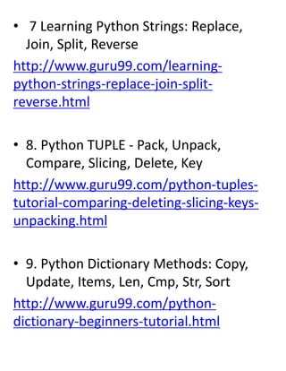 Python tutorial | PDF