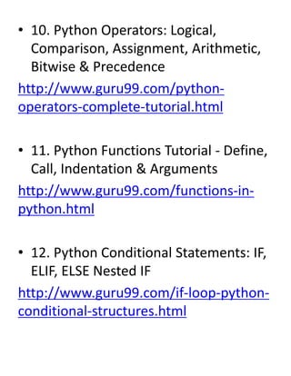 Python tutorial | PDF