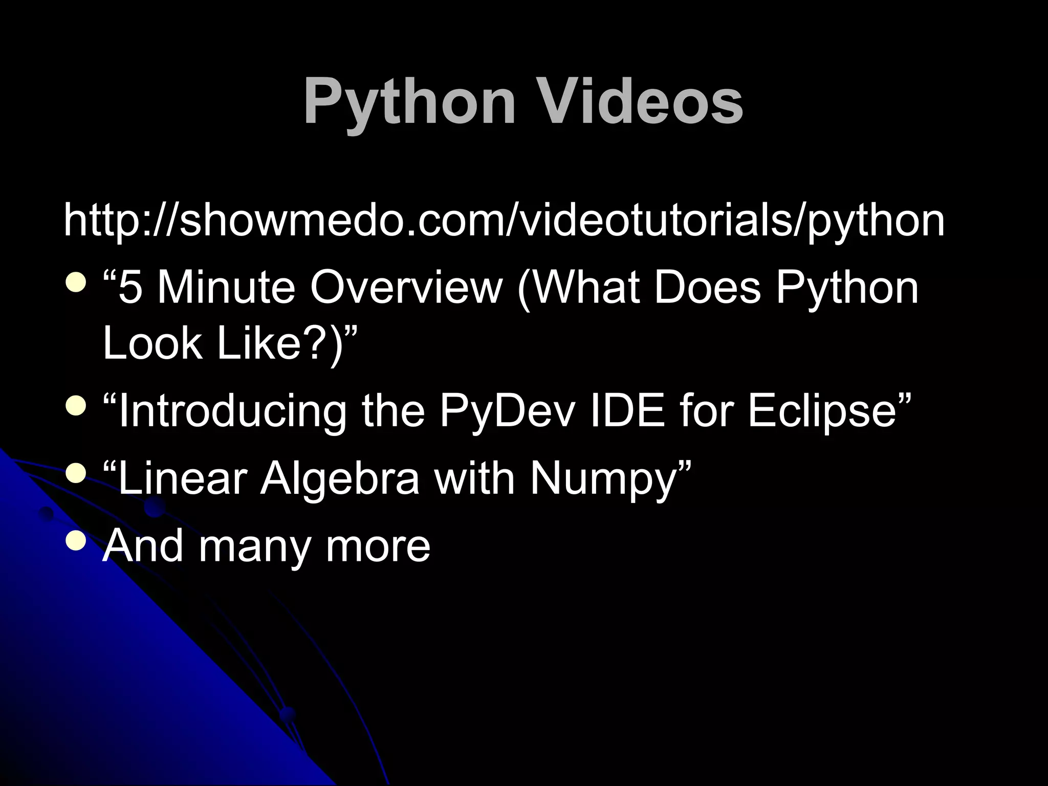 Python tutorial | PPT