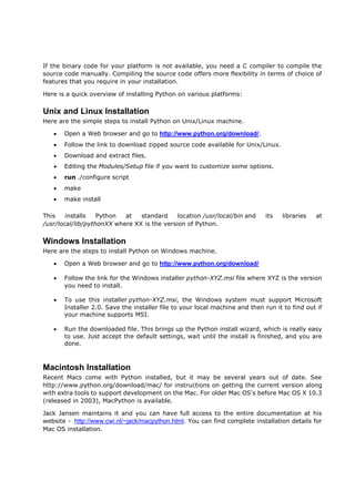 Python tutorial | PDF | Programming Languages | Computing