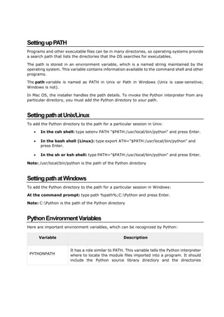 Python tutorial | PDF | Programming Languages | Computing