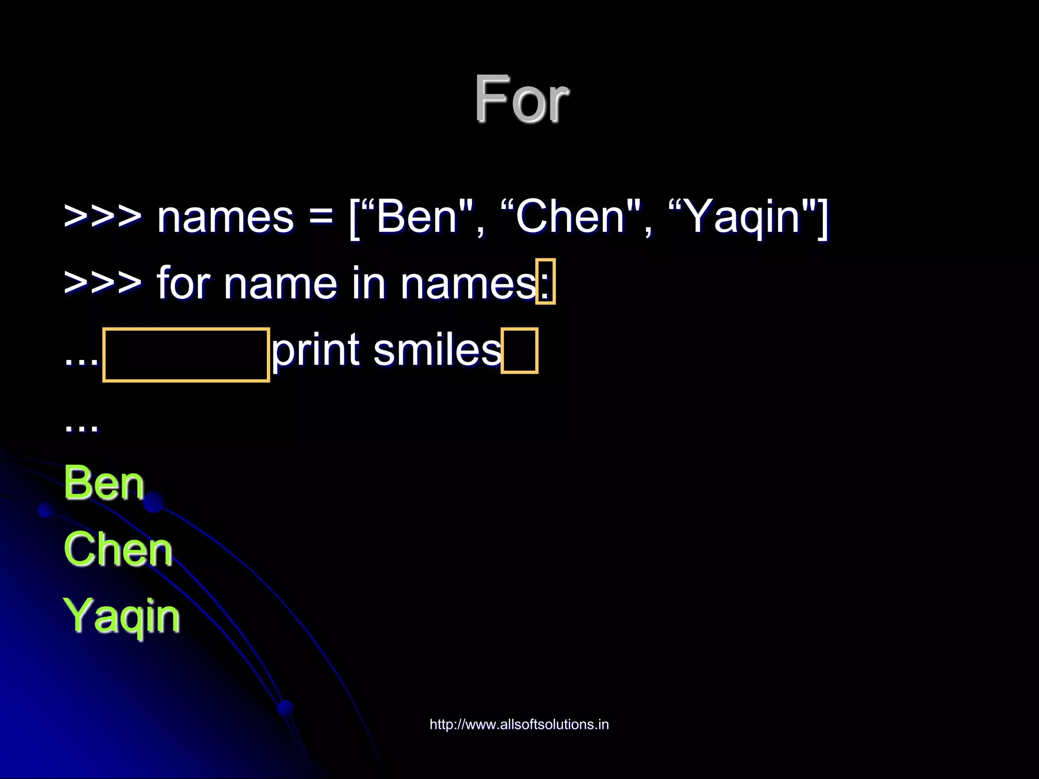 Python tutorial | PPT