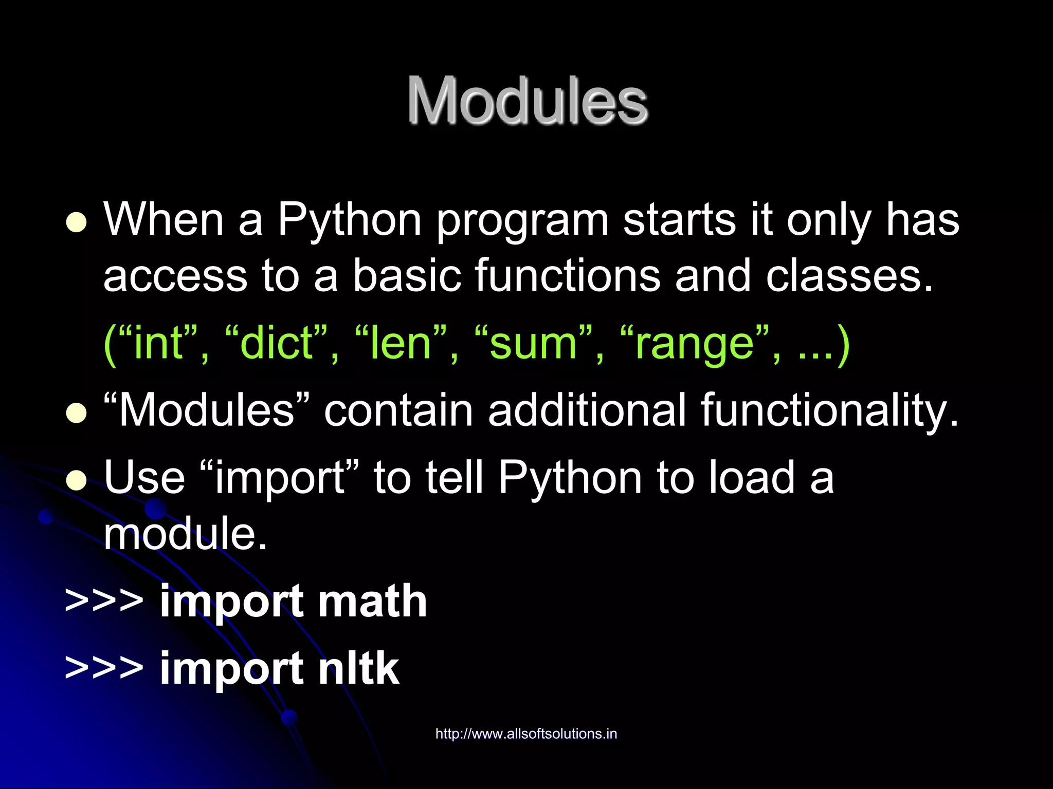 Python tutorial | PPT