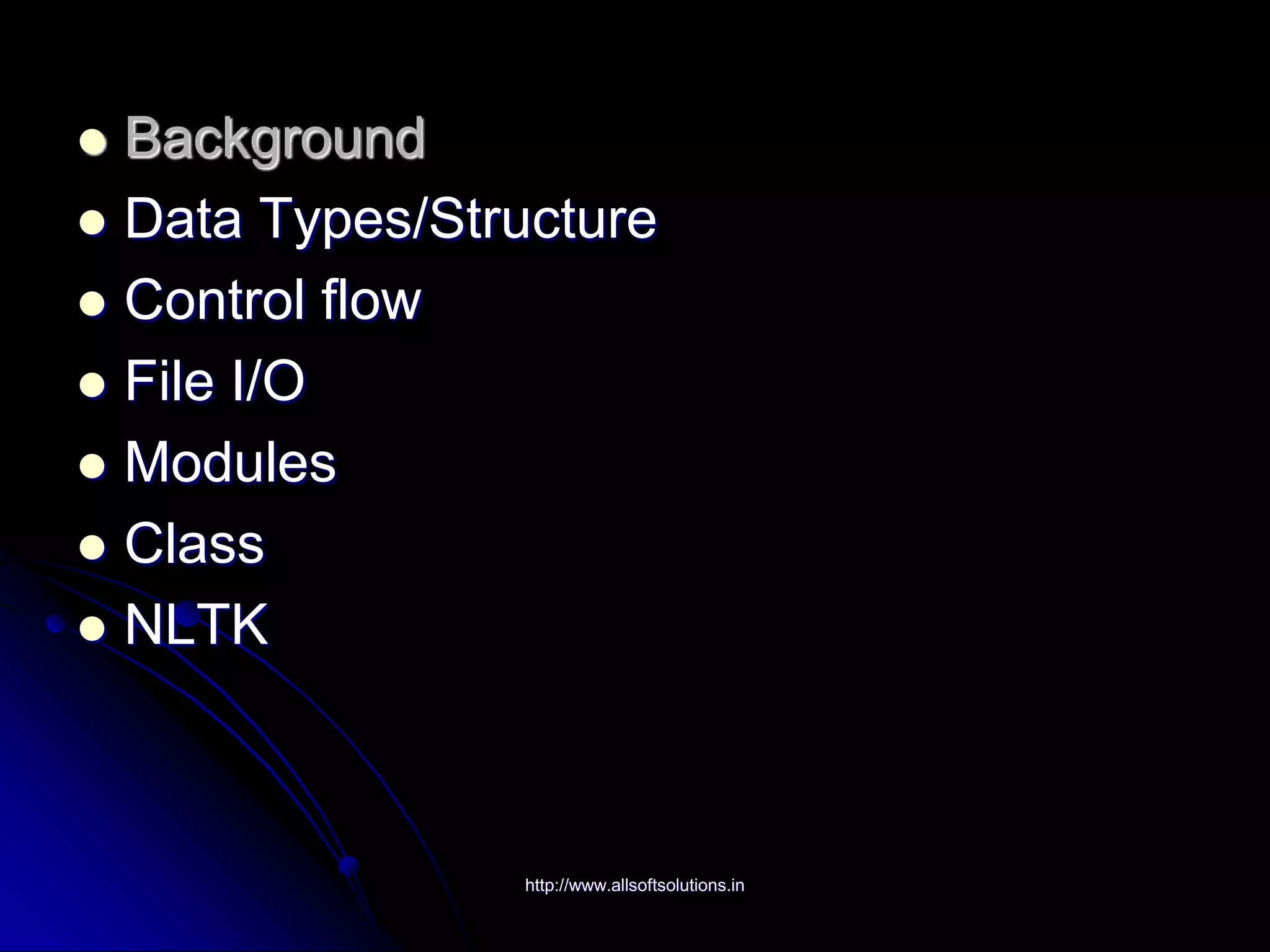 Python tutorial | PPT
