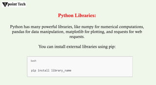 Online Python Tutorial 2025 - Tpoint Tech | PPTX