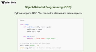 Online Python Tutorial 2025 - Tpoint Tech | PPTX