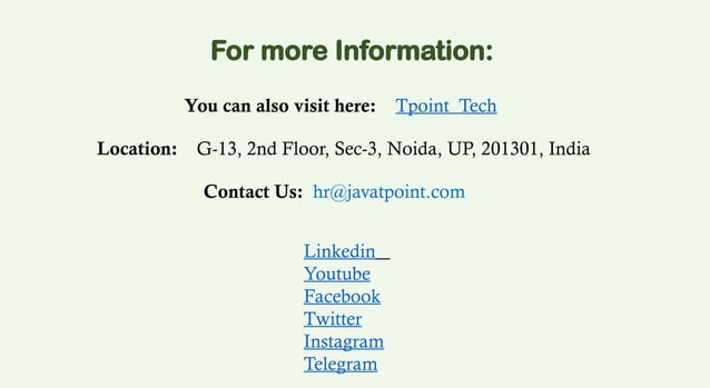 Online Python Tutorial 2025 - Tpoint Tech | PPTX