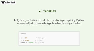 Online Python Tutorial 2025 - Tpoint Tech | PPTX
