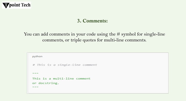 Online Python Tutorial 2025 - Tpoint Tech | PPTX