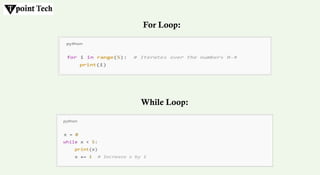 Online Python Tutorial 2025 - Tpoint Tech | PPTX