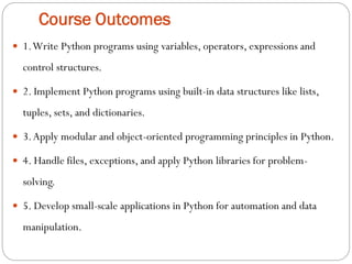 Python programming basics Unit-1 for R25 regulation | PDF