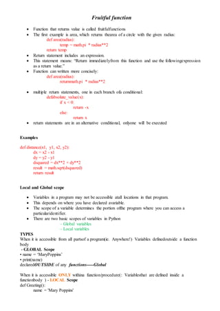 Python unit 3 and Unit 4 | DOCX