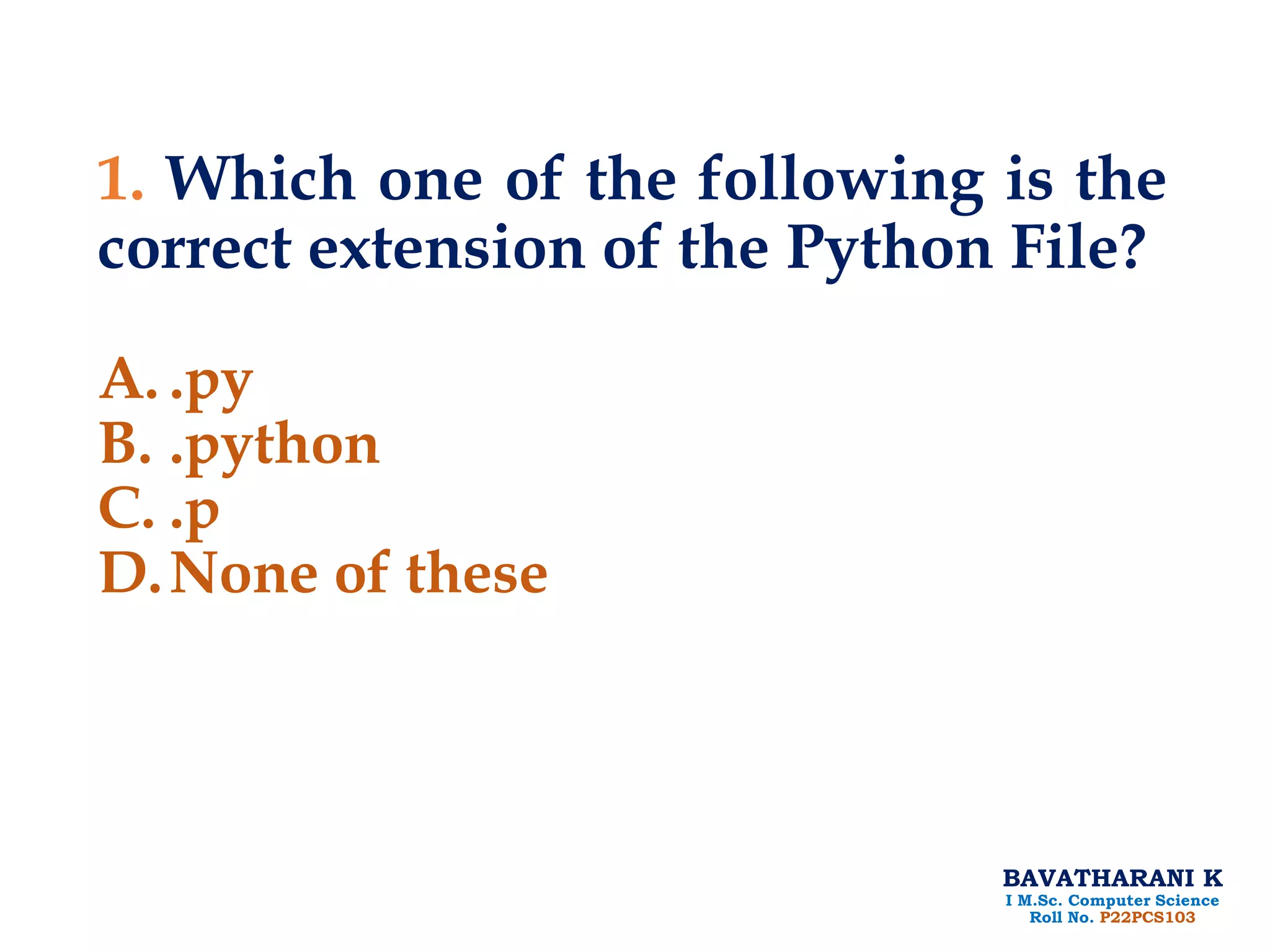Python Unit I MCQ.ppt