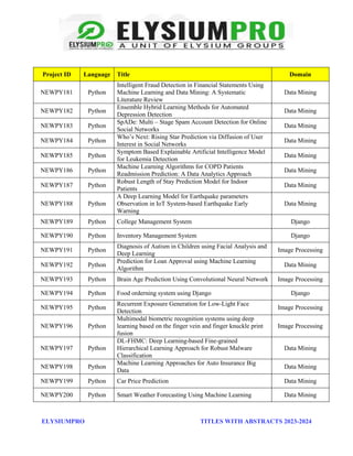 Python Updated New ML Titles 2024-2025 | PDF | Artificial Intelligence | Technology & Computing