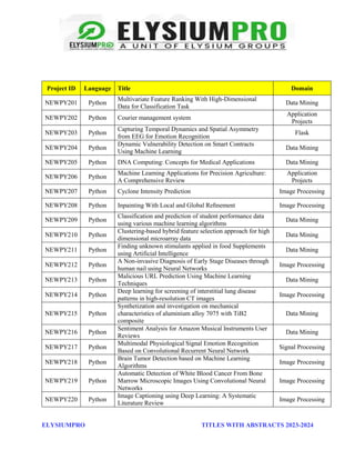 Python Updated New ML Titles 2024-2025 | PDF | Artificial Intelligence | Technology & Computing