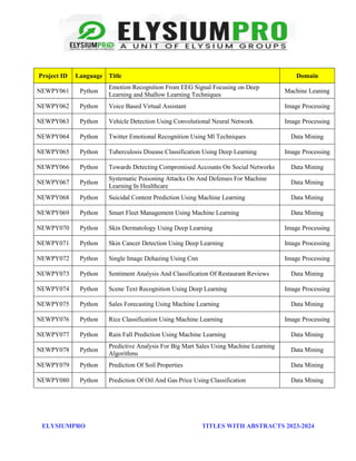 Python Updated New ML Titles 2024-2025 | PDF | Artificial Intelligence | Technology & Computing