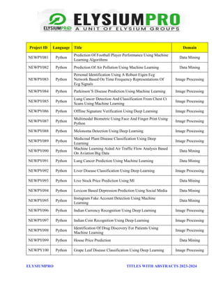 Python Updated New ML Titles 2024-2025 | PDF | Artificial Intelligence | Technology & Computing