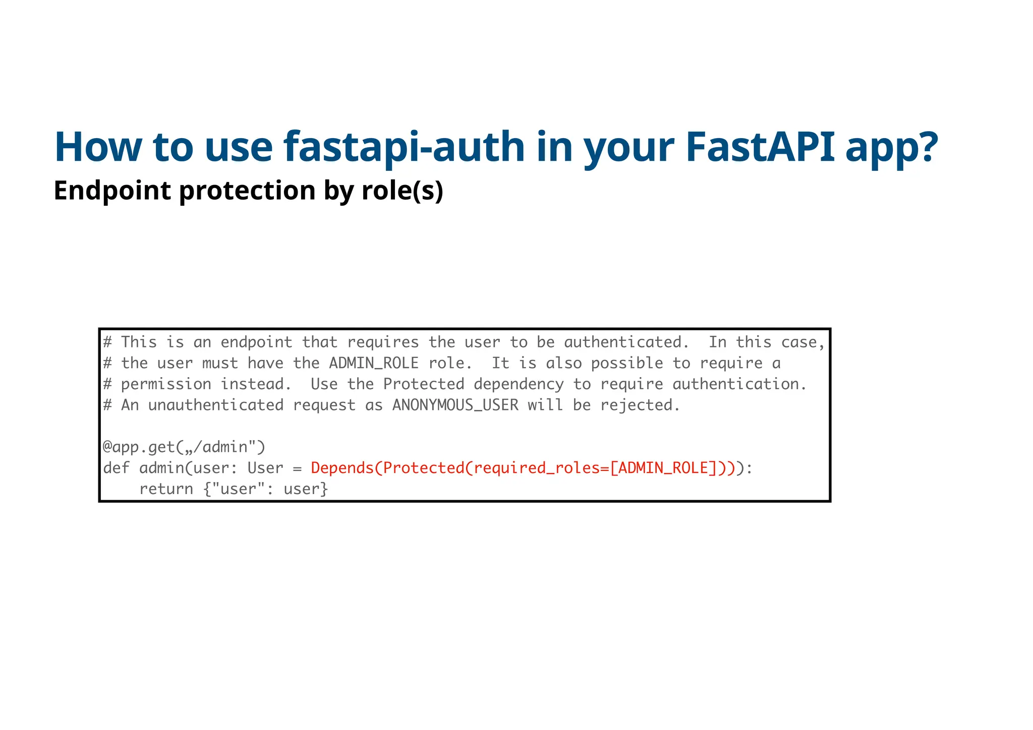 zopyx-fastapi-auth - authentication and authorization for FastAPI | PDF