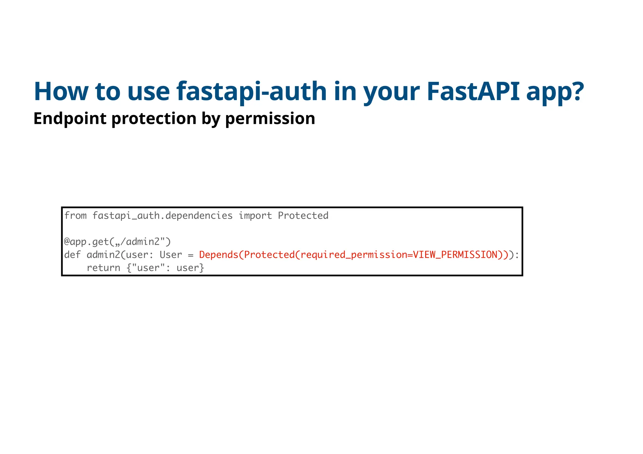 zopyx-fastapi-auth - authentication and authorization for FastAPI | PDF