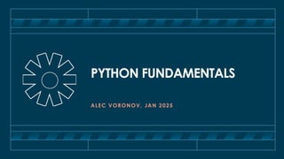 Python Fundamentals course explaining the main Python terms | PPT