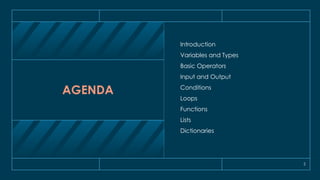 Python Fundamentals course explaining the main Python terms | PPTX