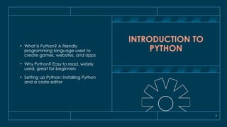 Python Fundamentals course explaining the main Python terms | PPT