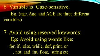 Python Variable for the students who started their python.pptx