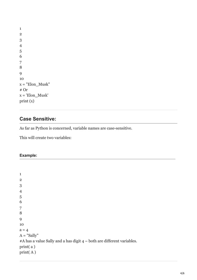Python Variables Pdf 4826