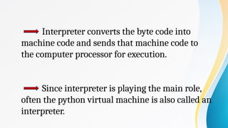 Python Virtual Machine concept- N.Kavitha.pptx | Programming Languages | Computing