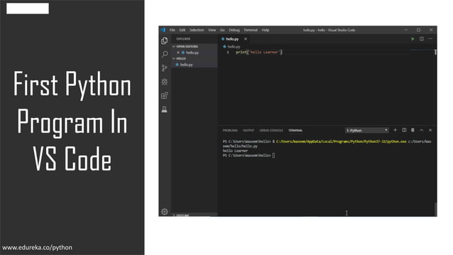 Python Visual Studio | Edureka | PPT