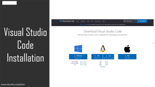 Python Visual Studio | Edureka | PDF