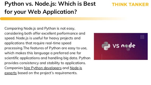 Python vs. Node.js: Which is Best for your Web Application? | PDF